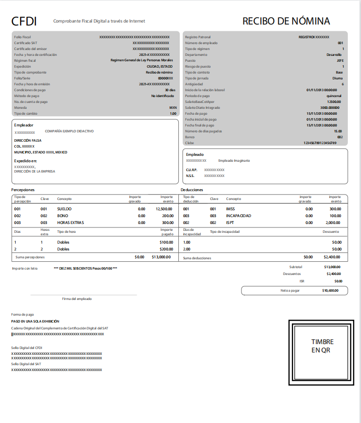 Ejemplo de nómina: como calcular tipos y conceptos